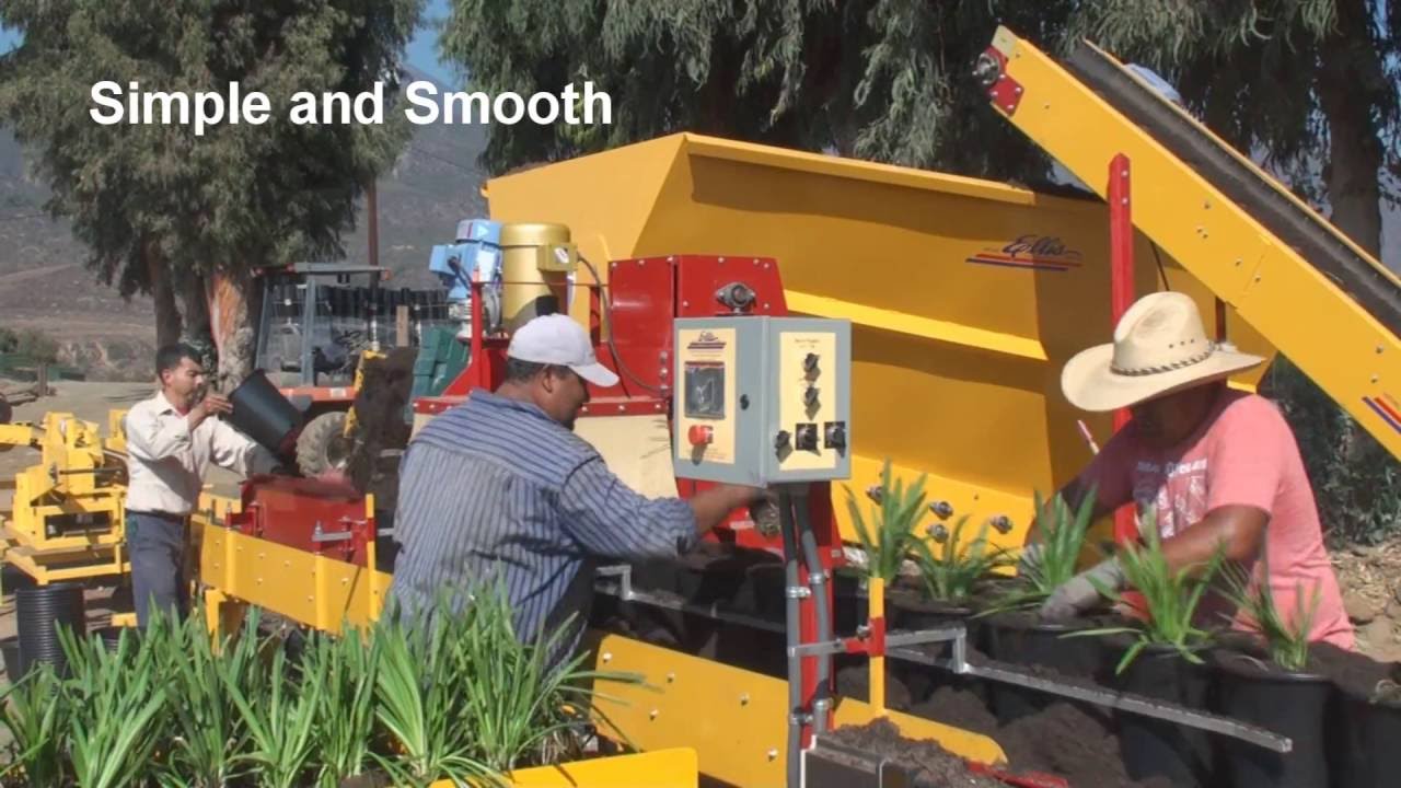 Potting Machine - EZ Potter Bare Root - Ellis Products - YouTube