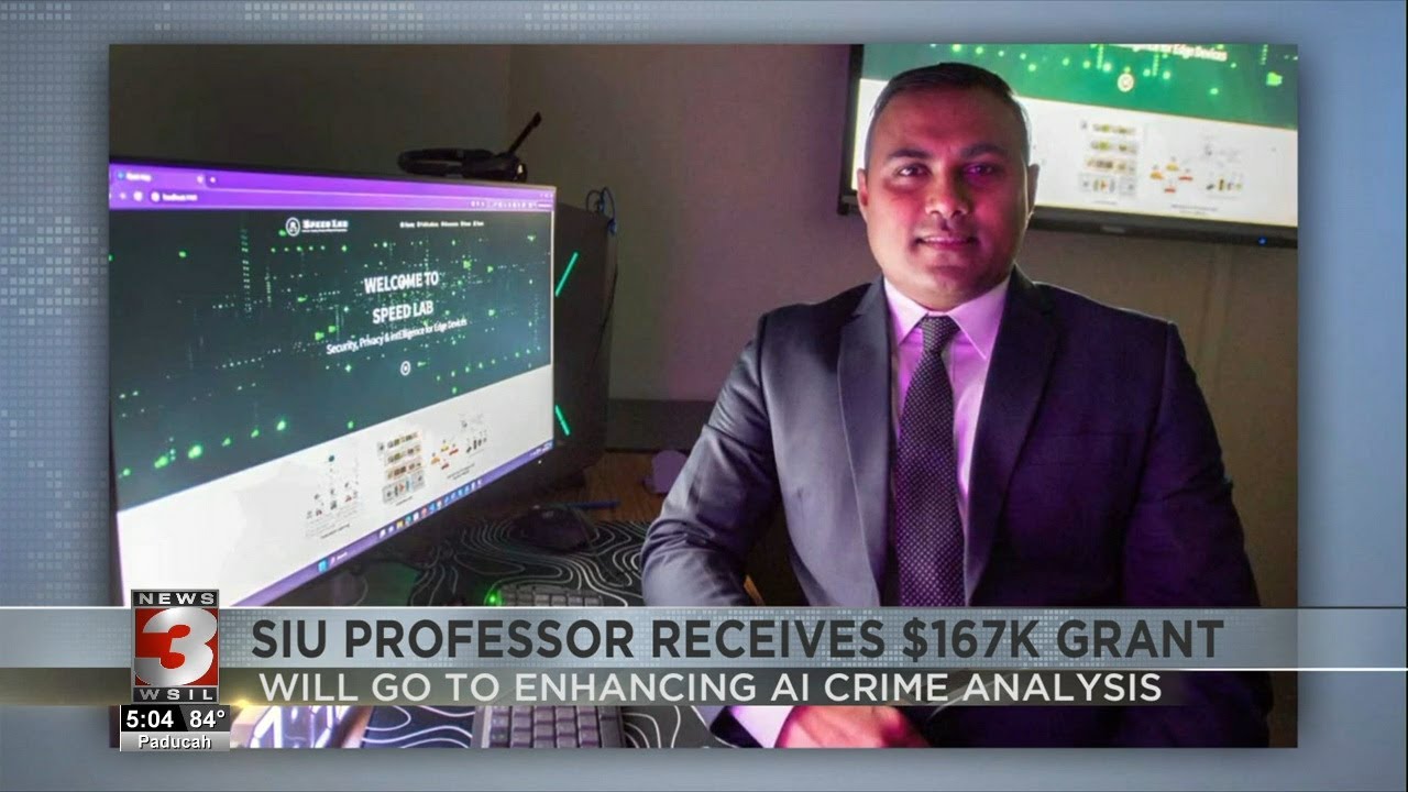 SIU professor gets large grant for AI crime analysis - YouTube