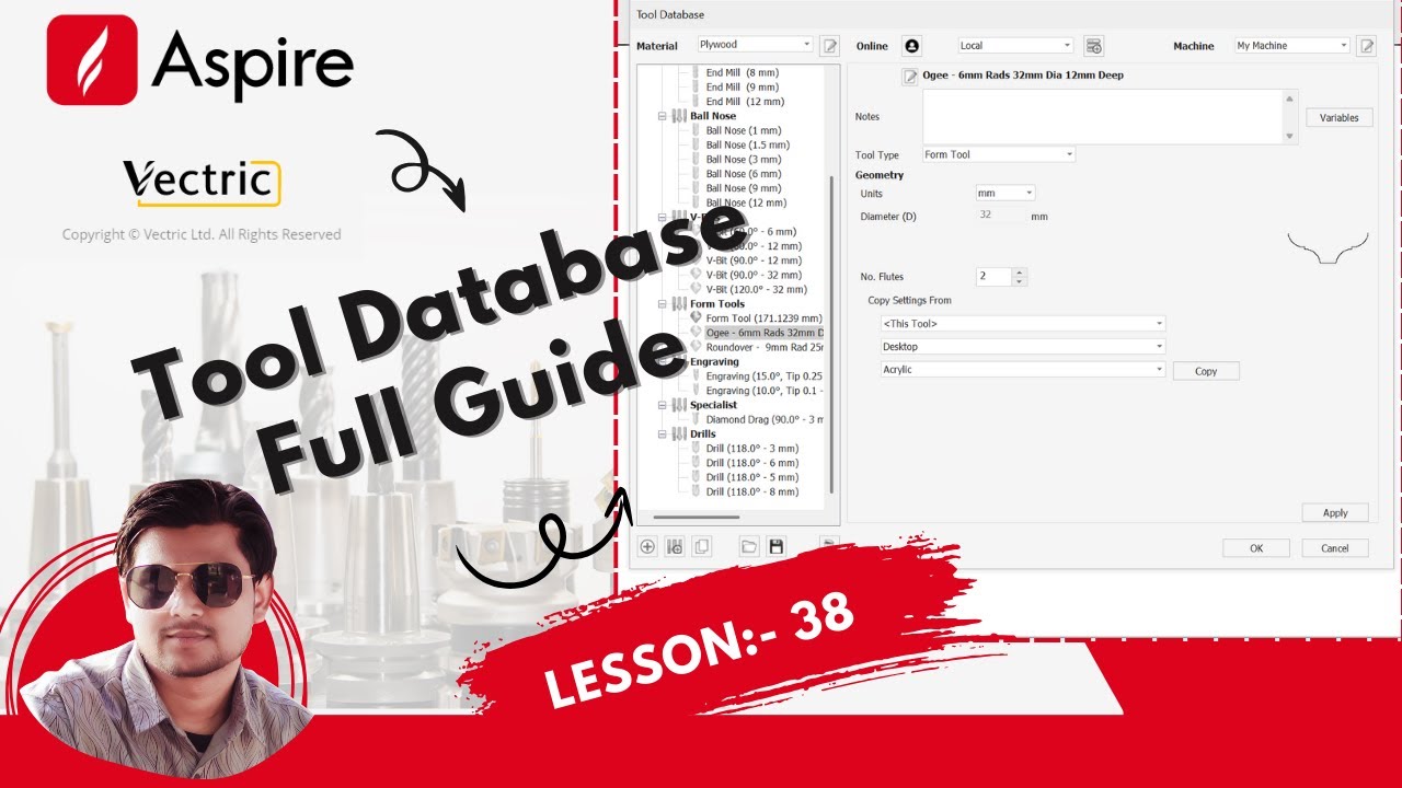 Tool Database Full Guide in Aspire Software Lesson 38 - YouTube