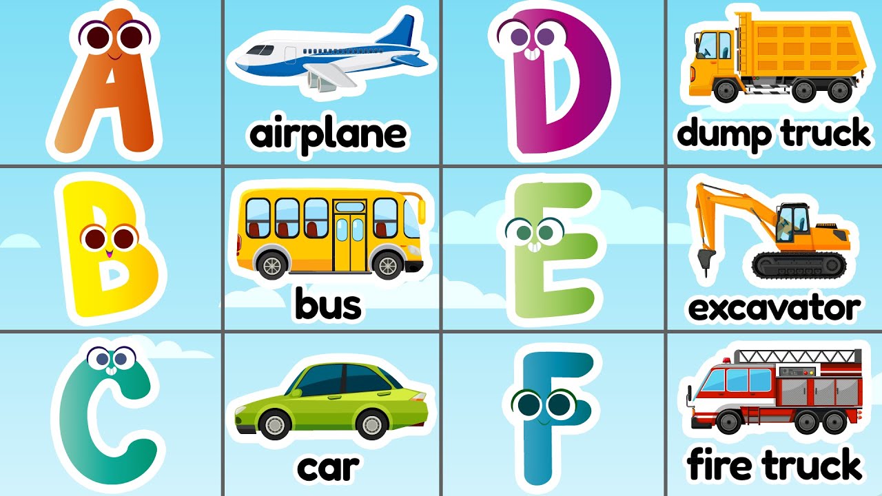 ABC Vehicles Song 🚗🚁🚢 | Fun Alphabet Song for Kids | A to Z Transport ...