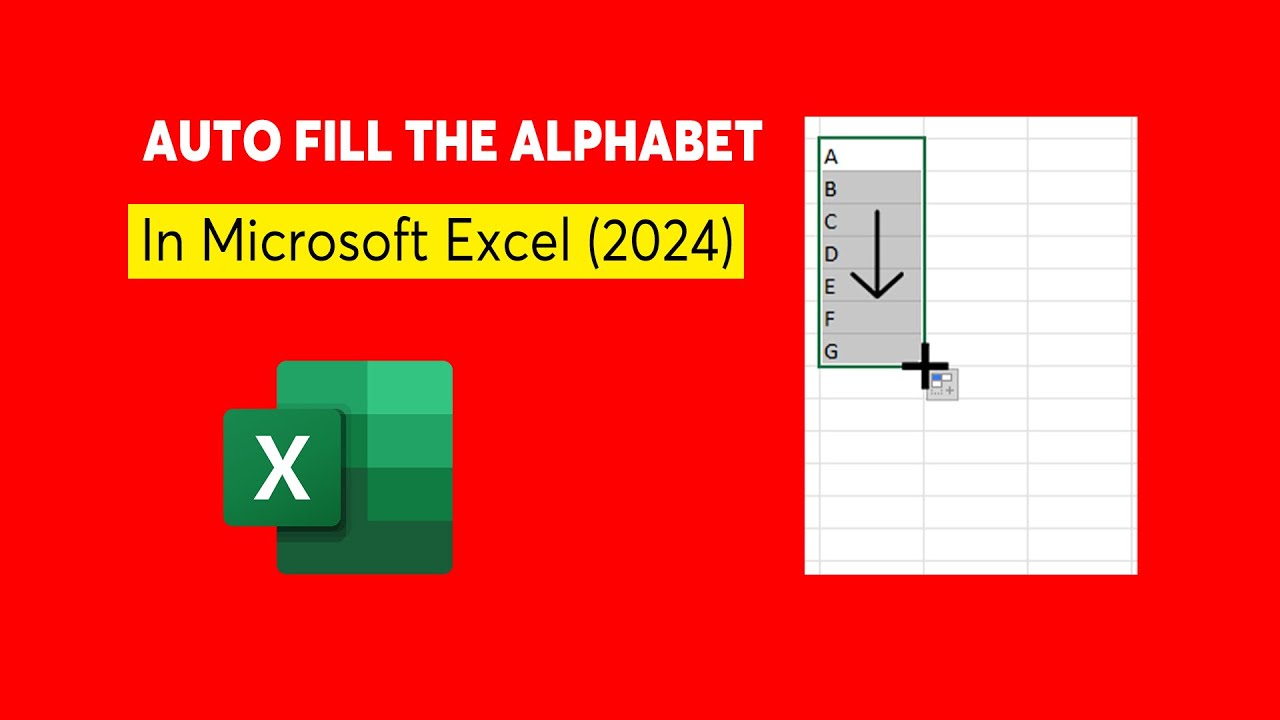 How to Auto fill Alphabet in Microsoft Excel 2024 - YouTube