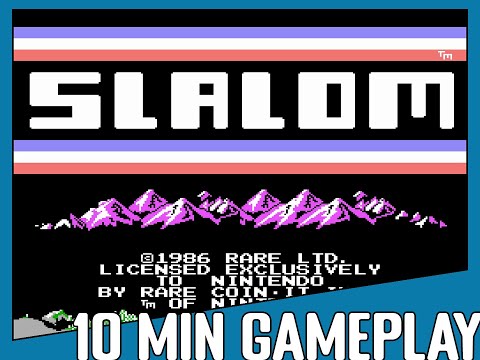 10 Minute Gameplay: Slalom (1987) NES