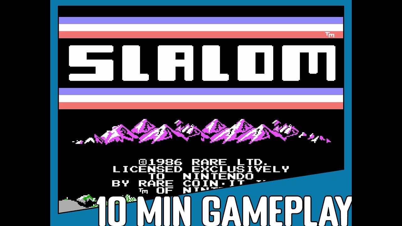 10 Minute Gameplay: Slalom (1987) NES - YouTube