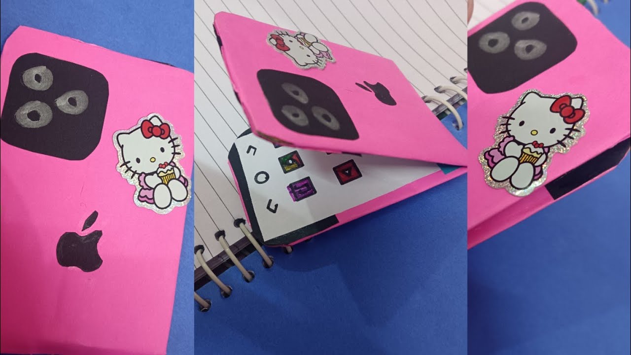 Handmade paper phone idea Hello Kitty! 💗 - YouTube