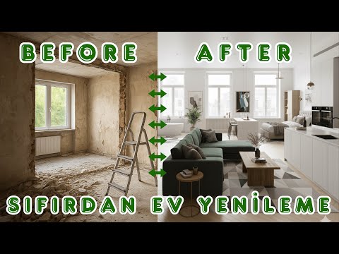 SIFIRDAN ESKİ EVİ YENİLEDİM - BEFOR/AFTER EFSANE DÖNÜŞÜM - DÜŞÜK BÜTÇEYLE İNANILMAZ DEĞİŞİMİ