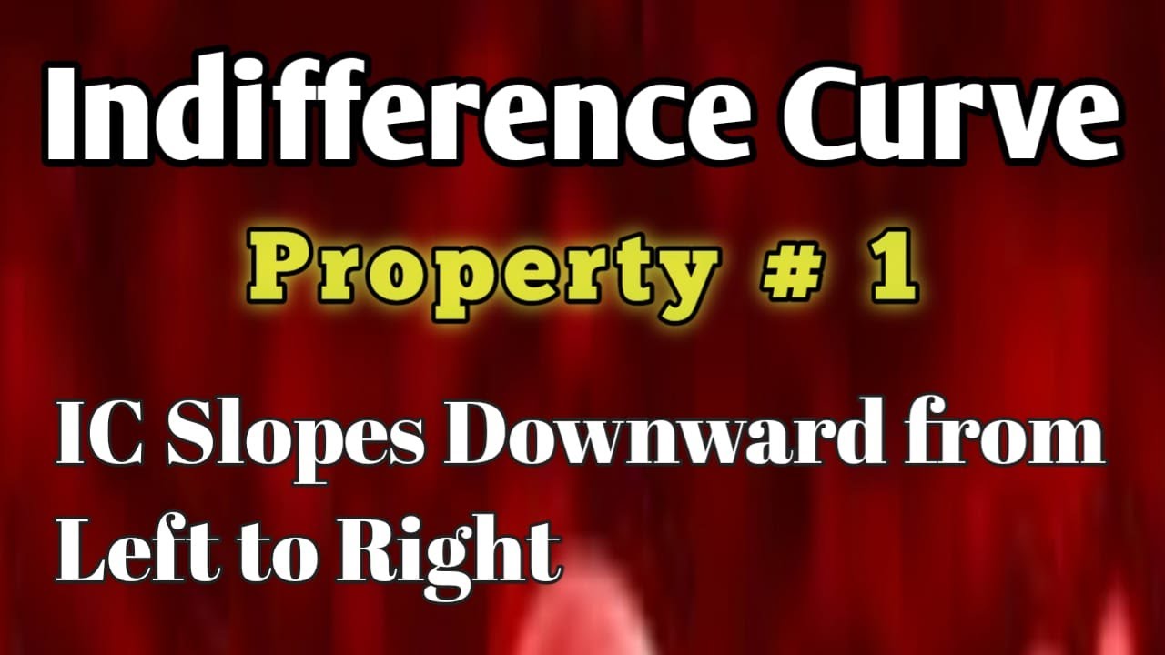Indifference Curve Slopes Downward from Left to Right | Microeconomics ...