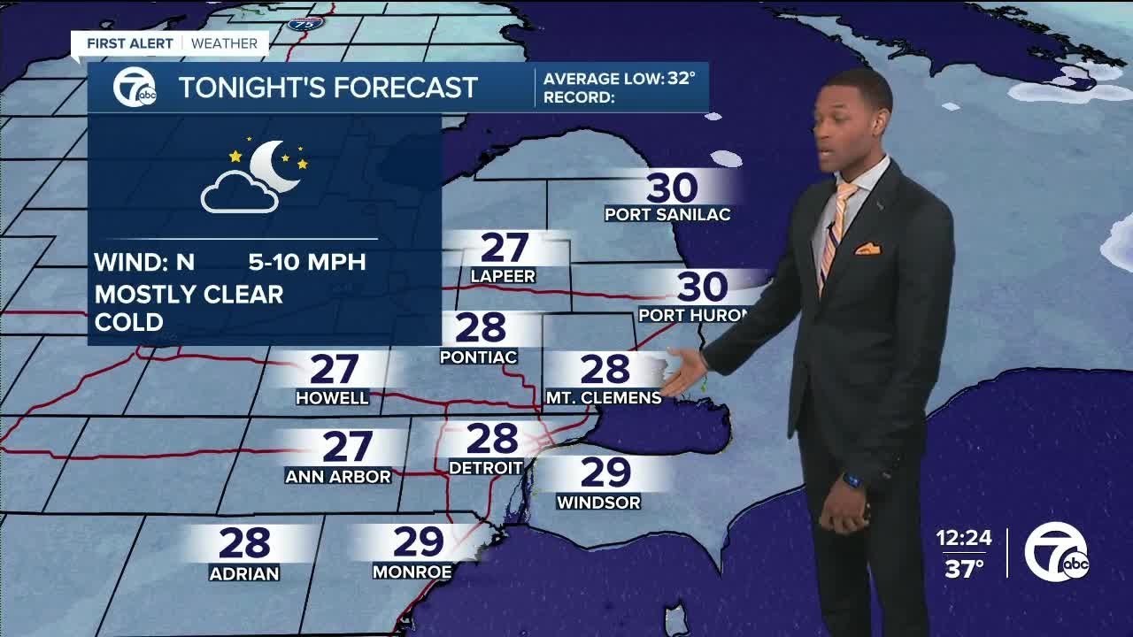 Clearing skies and falling temps - YouTube