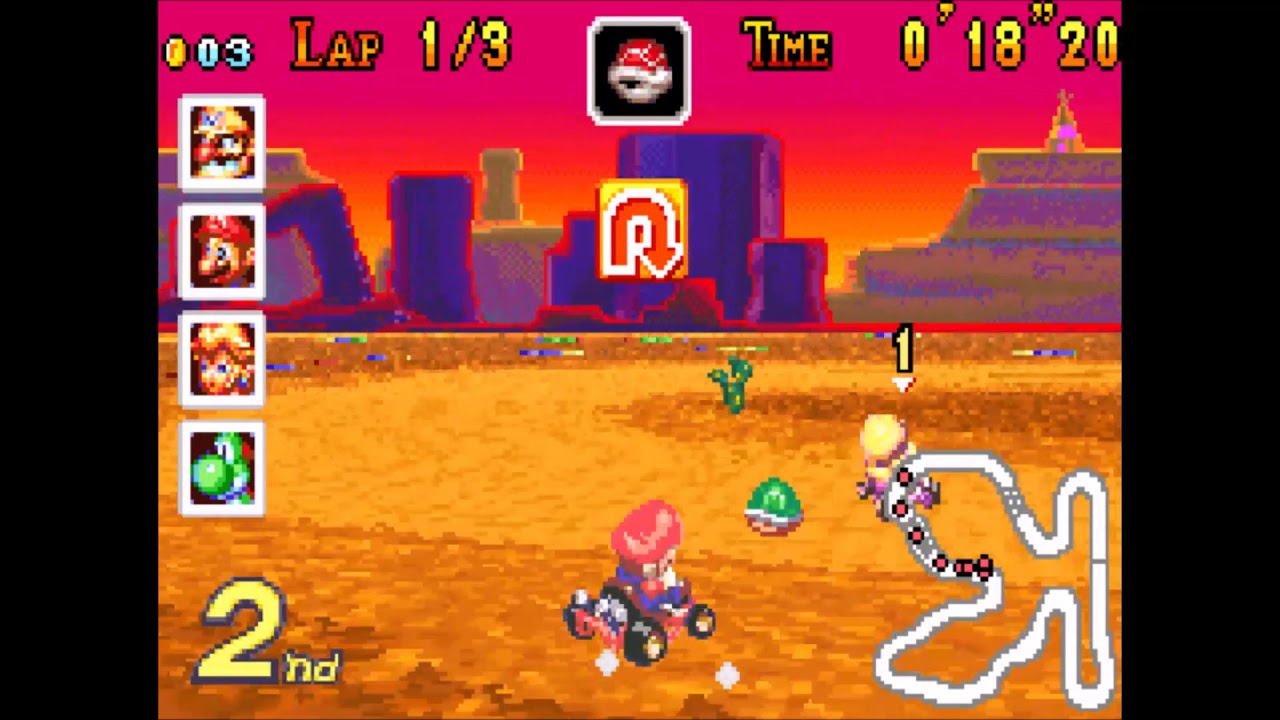 Mario Kart: Super Circuit (Sunset Wilds - Mario!) - YouTube