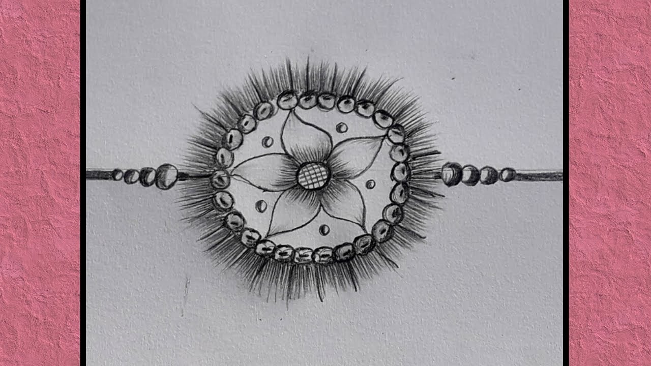 Rakhi drawing easy and beautiful for beginners/handmade rakhi drawing ...
