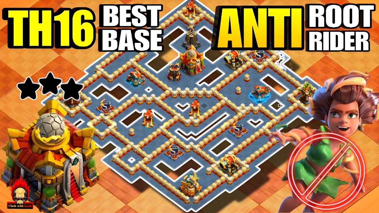 NEW *ANTI 2* STAR TH16 BASE ! ANTI ROOT RIDER & SUPER ARCHER BASE ! NEW ...