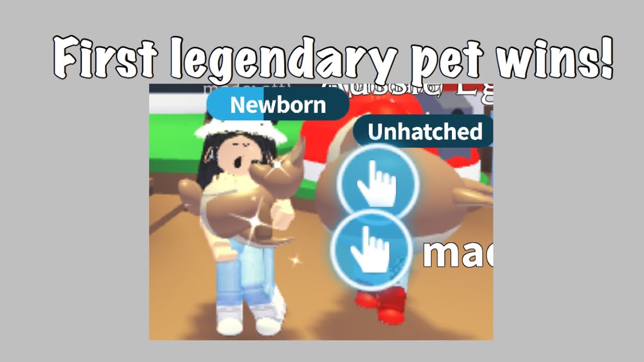 First person to HATCH a LEGENDARY WINS all the pets! Adopt me - YouTube