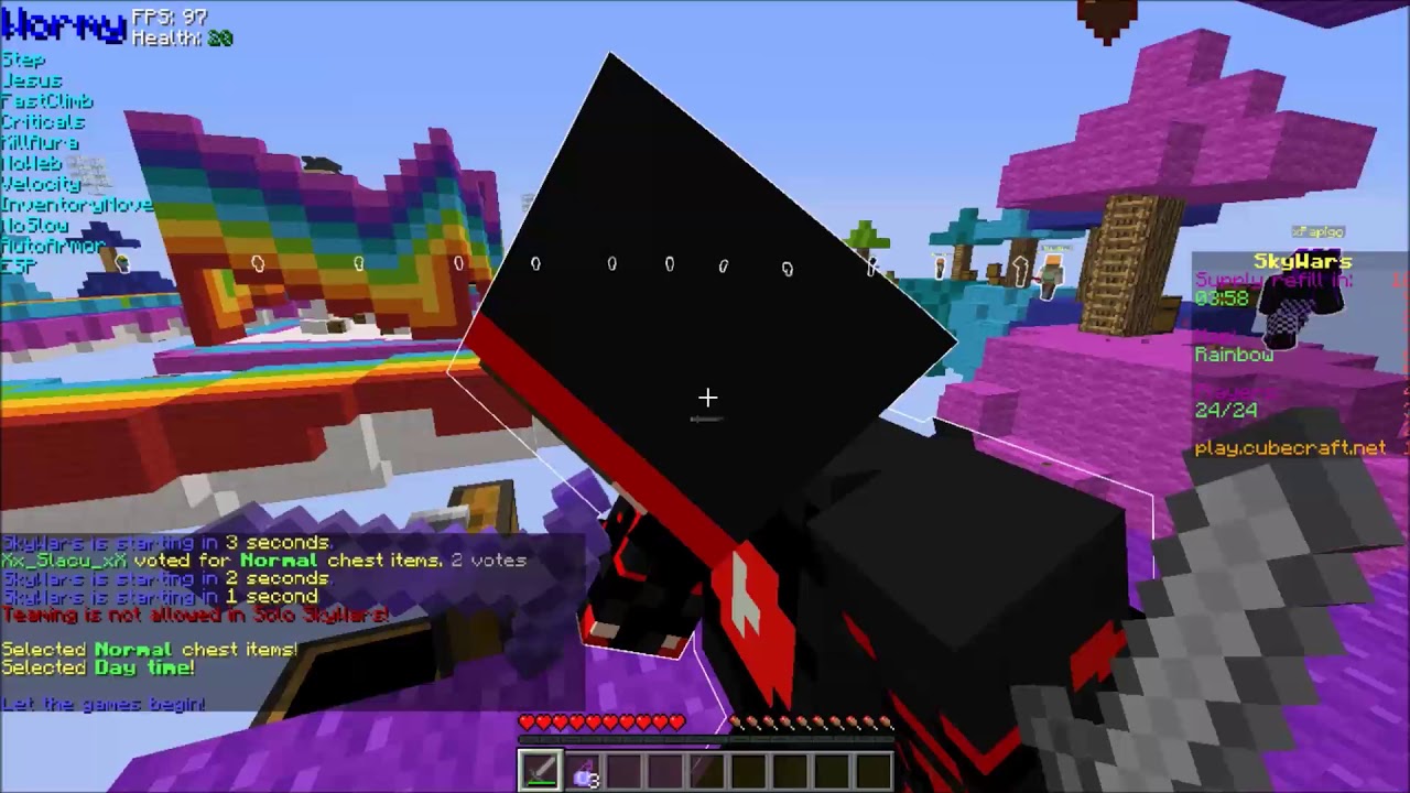 hacking on cubecraft skywars #3 - YouTube