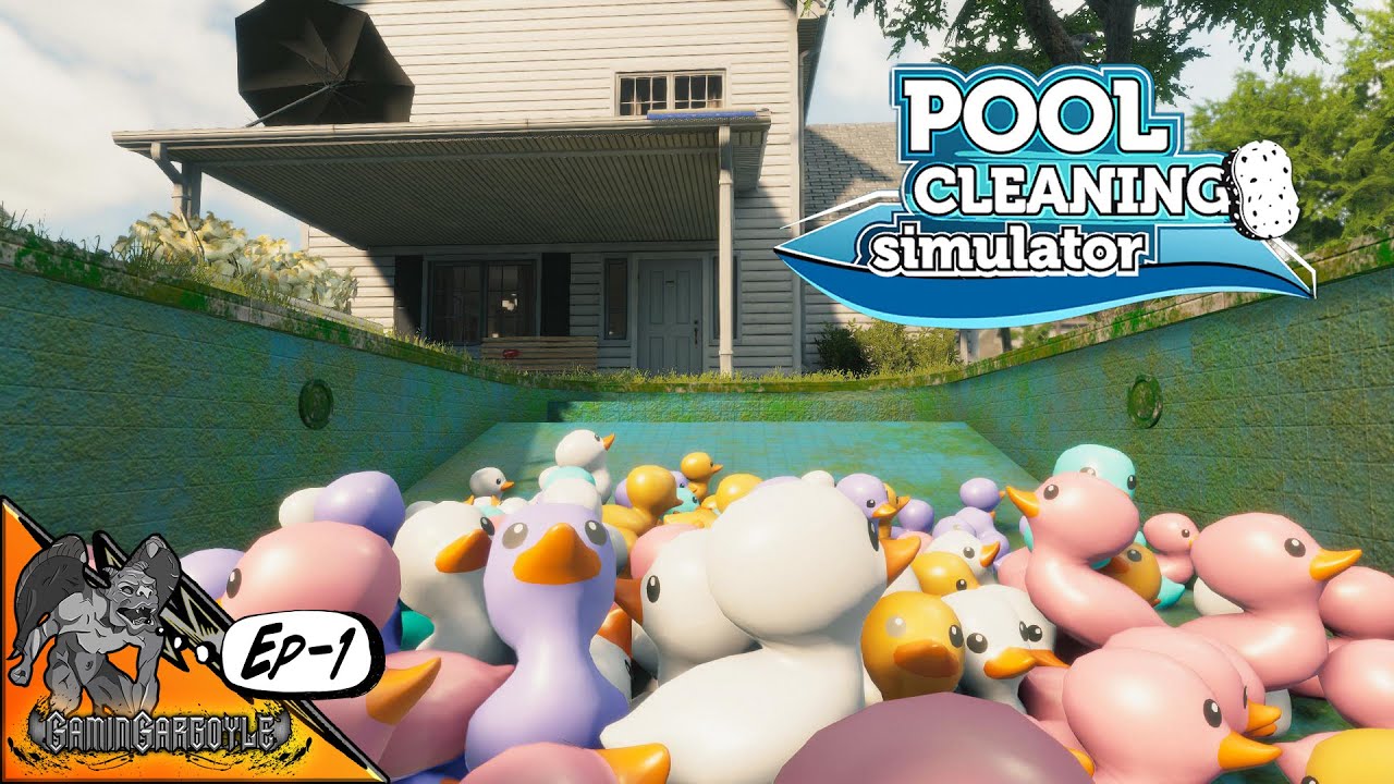 Cleaning Out The Floaters! 100% Completion Missions 1-4 | Ep-1 | Pool Cleaning Simulator | - YouTube
