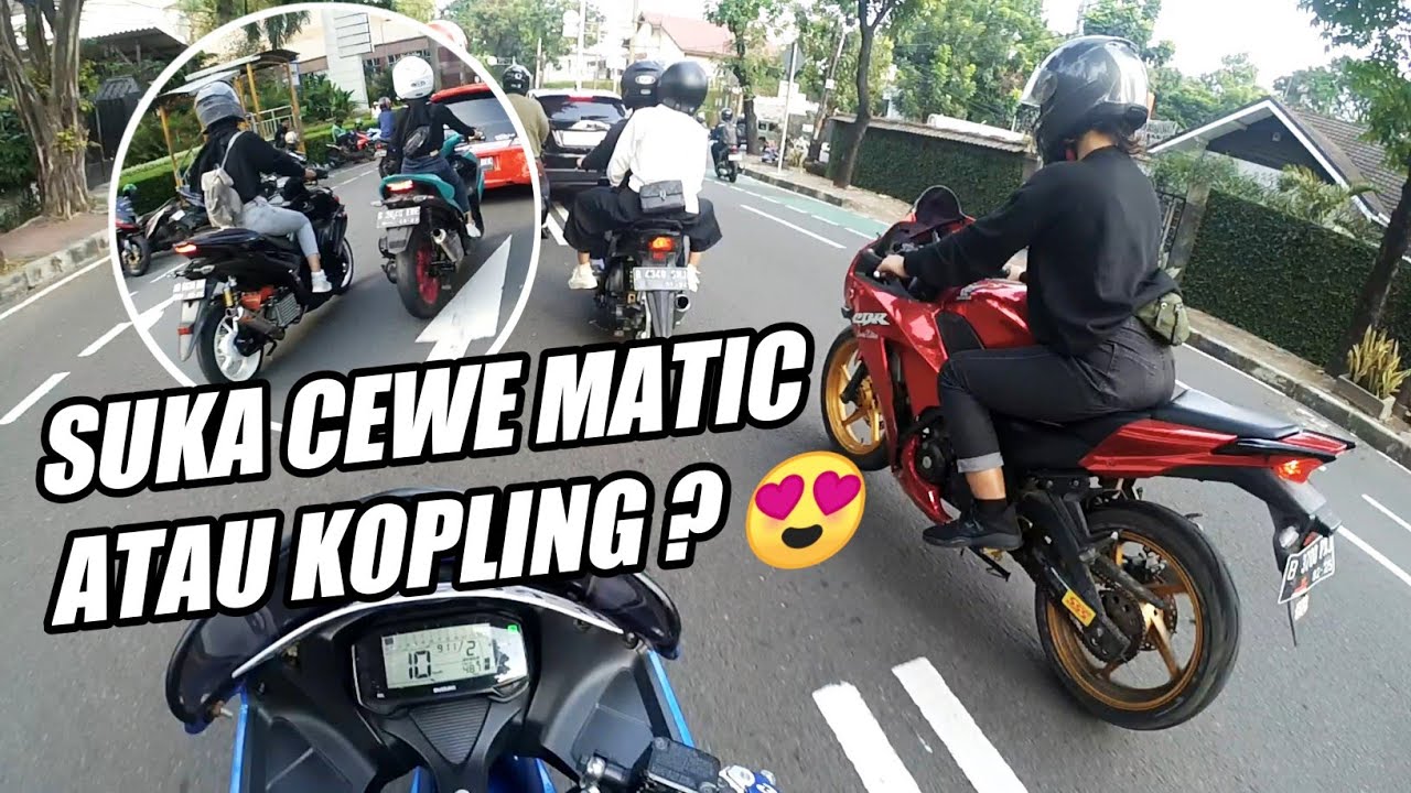 Pilih Cewek Cantik naik Motor Matic atau Kopling ? 😂 - YouTube
