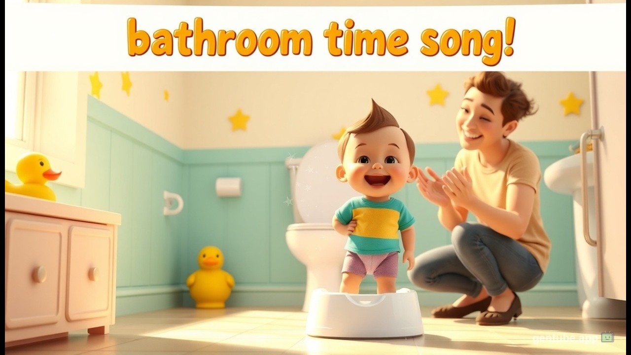 Bathroom Time Song for Kids | Toddler Bathroom Routine Song | Kids Song ...