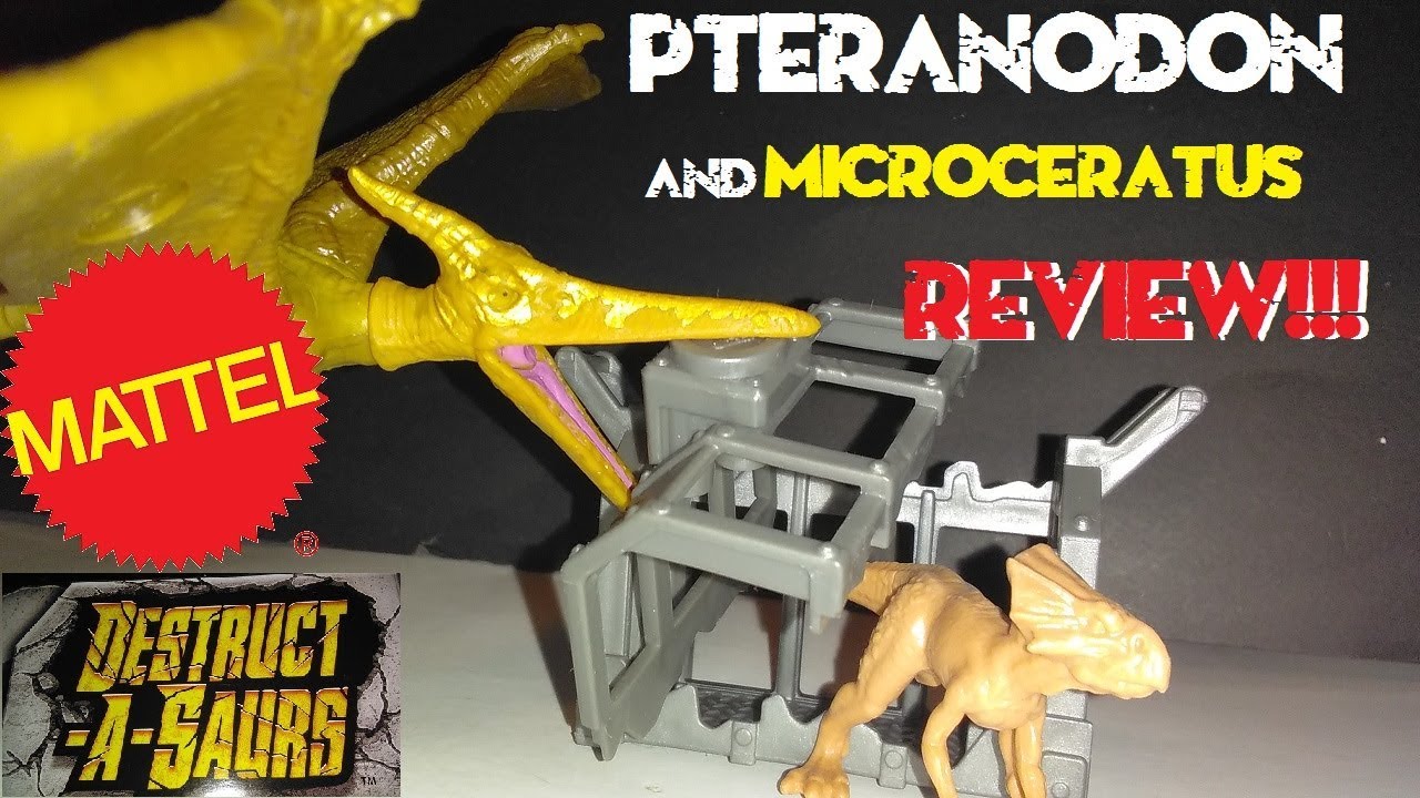 Mattel Destruct-a-saurs Pteranodon/Microceratus 2 pack Review ...