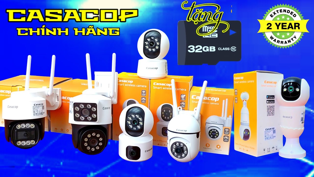 10 2 Review các mẫu Camera chính hãng Casacop trong nhà và ngoài trời, có màu ban đên, full HD ...