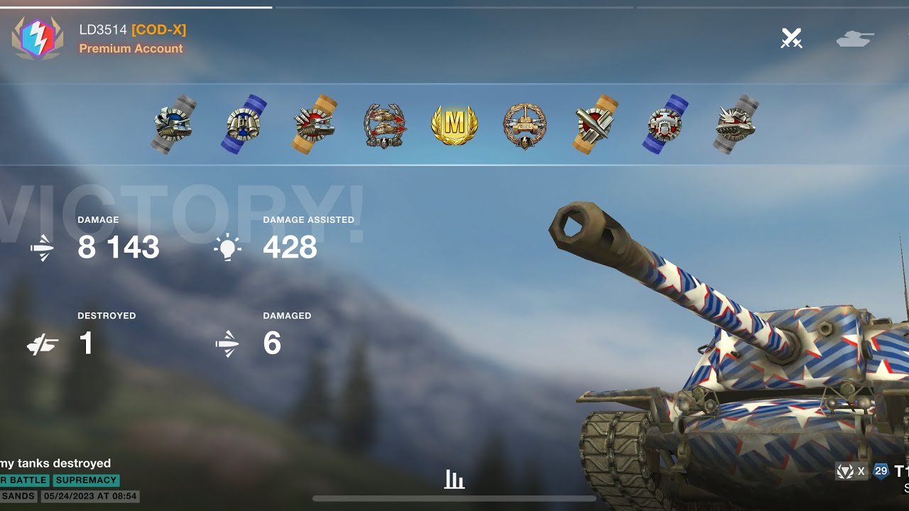 WOTB | T110e4 8,143DMG Mastery - YouTube