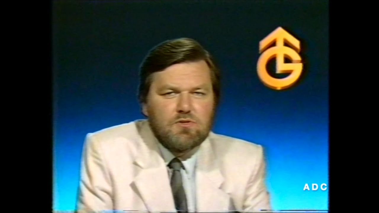 Granada trailer & closedown announcer Jim Pope in-vision 19th July 1985 ...