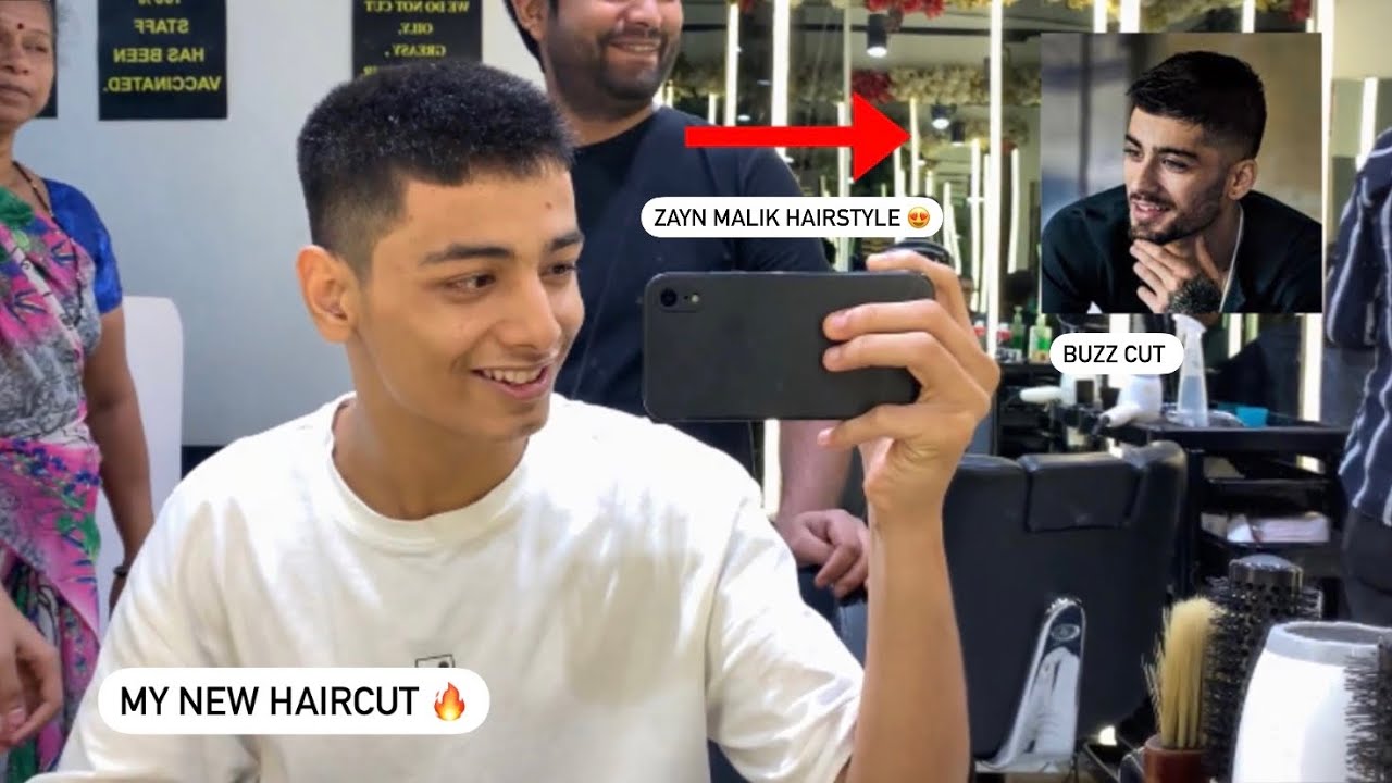 TRYING ZAYN MALIK HAIRSTYLE 😍| BUZZ CUT | MY NEW HAIRCUT | HAIRSTYLE ...