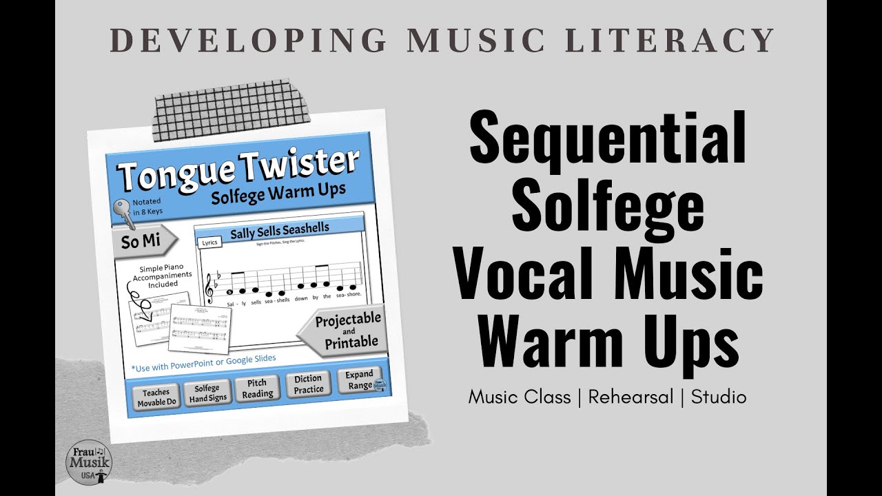 Tongue Twister Vocal Warm Ups | Music Literacy Solfege Activities – So ...