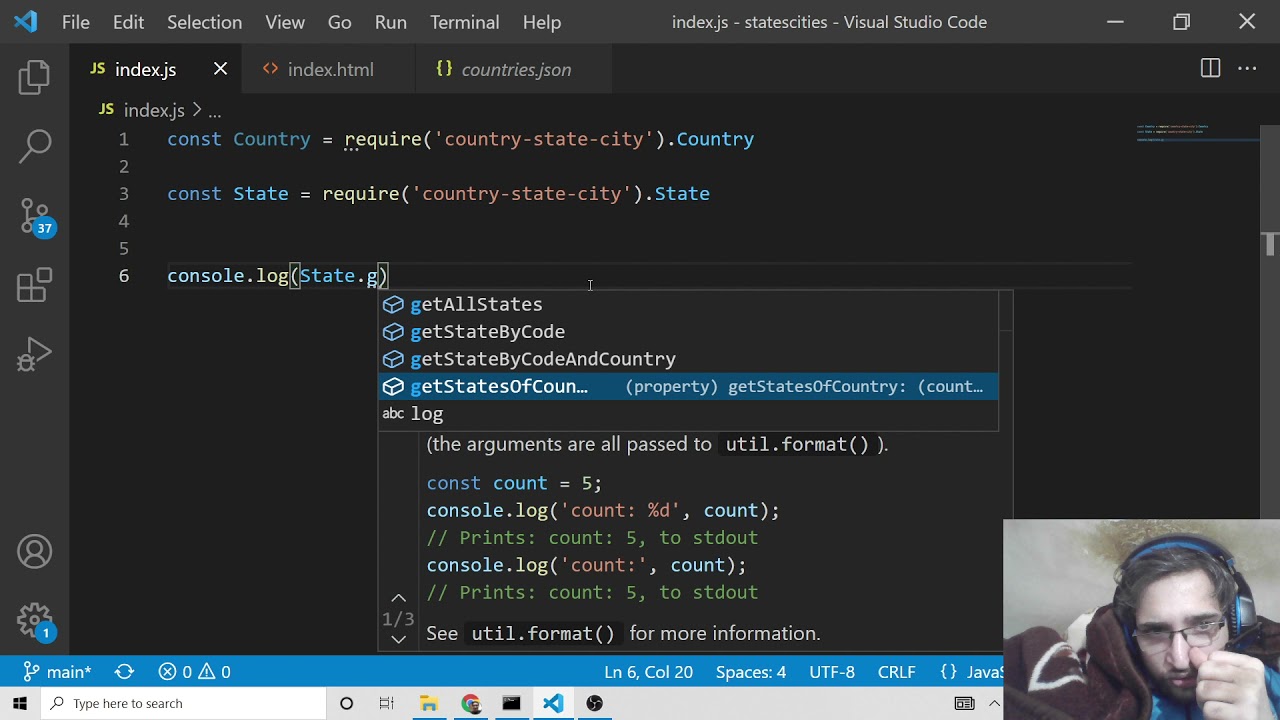 Node js Project To Get All Countries States Cities List In World In Node js Project To Get All Countries States Cities List In World In