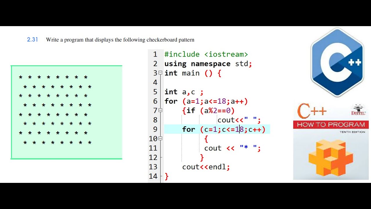 A Program That Print Square Pattern With Loop YouTube A Program That Print Square Pattern With Loop YouTube