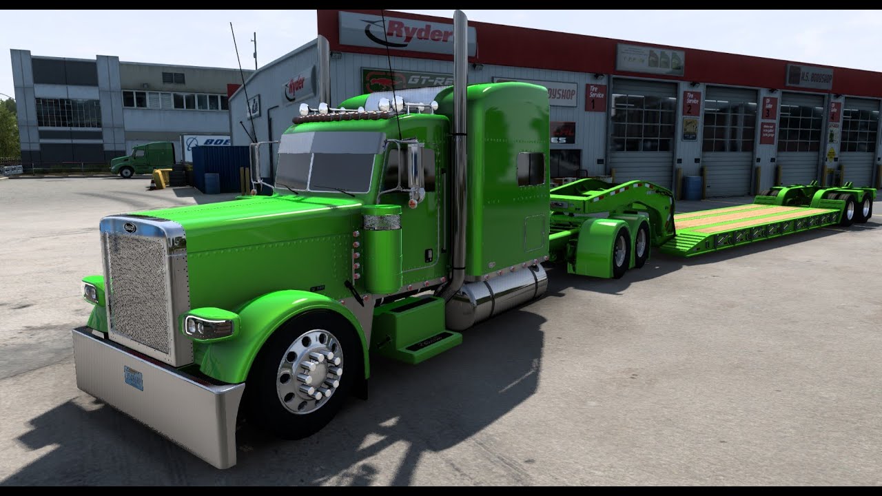 bad apple custom rig hauling oversize loads (ATS) - YouTube