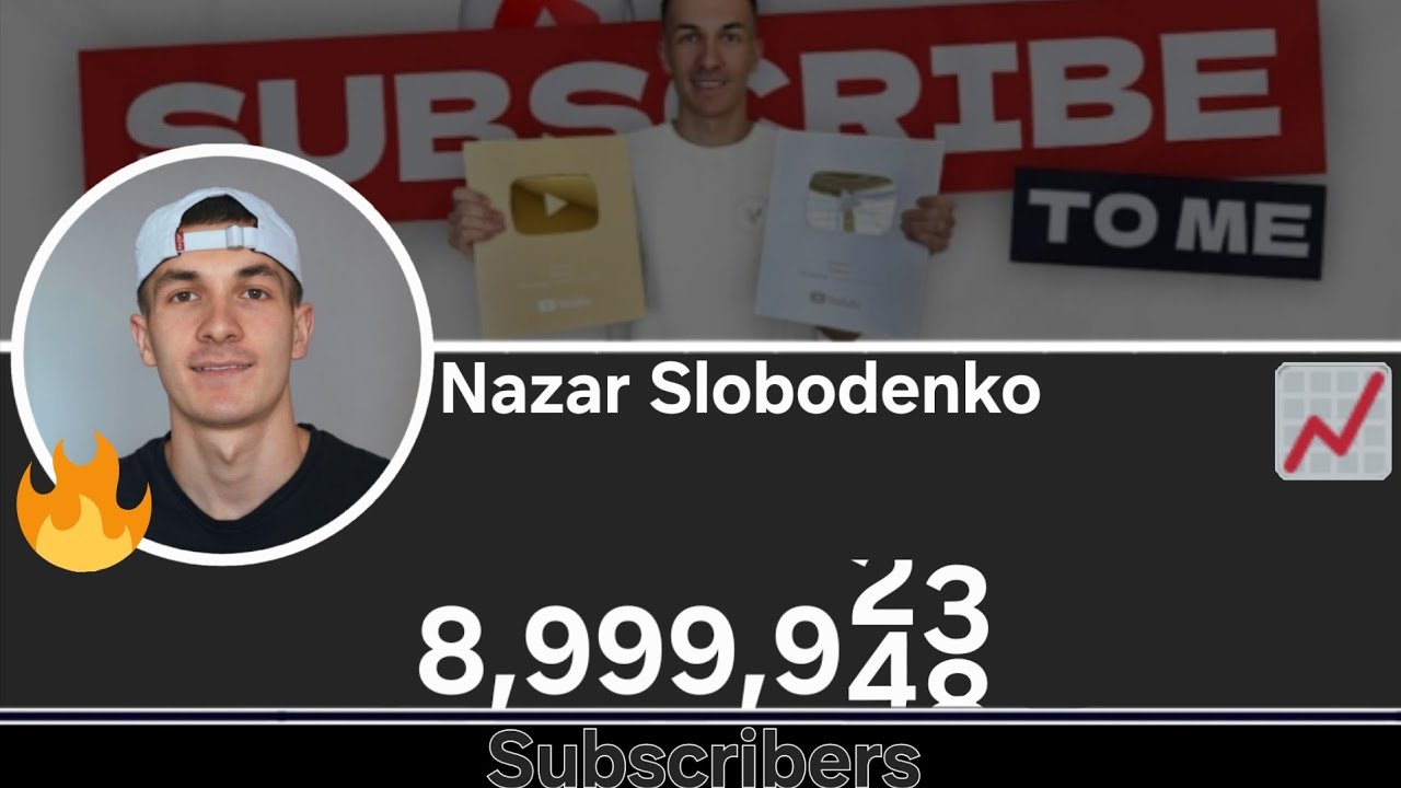 Nazar Slobodenko Hits 9M Subscribers || YT Battles stream moment - YouTube