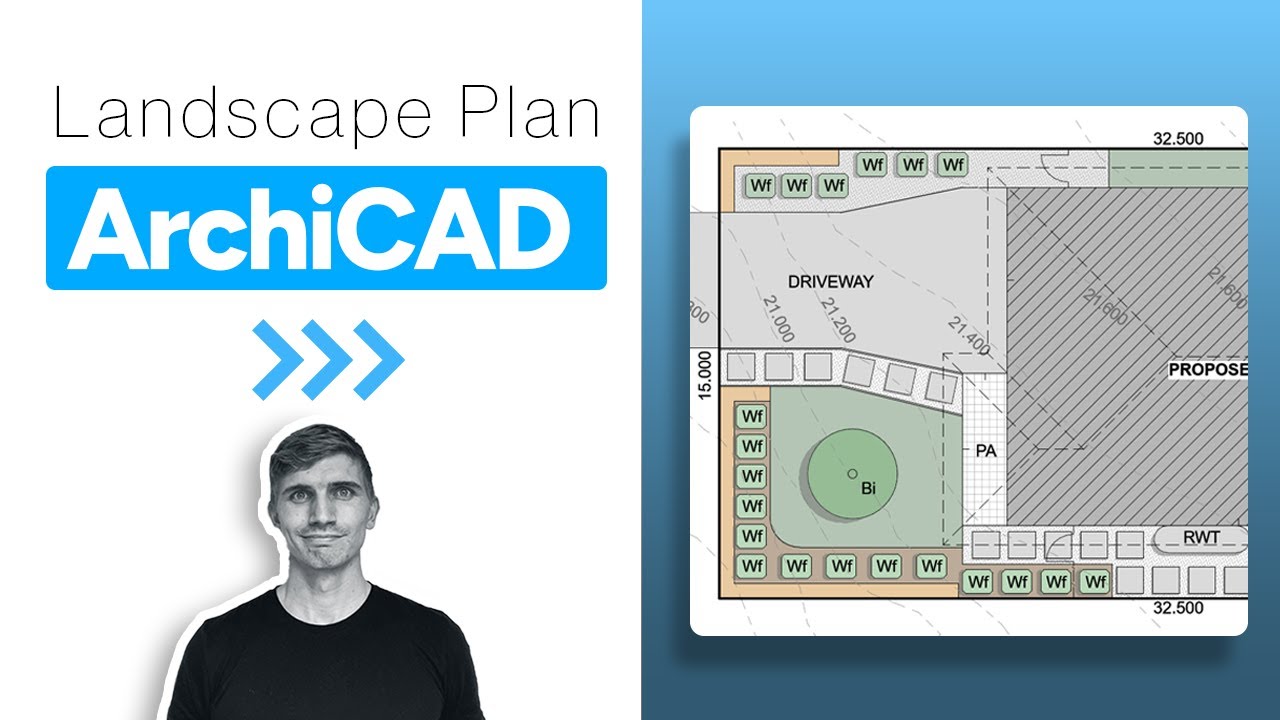 Draw a Landscape Plan - ArchiCAD Tutorial - YouTube