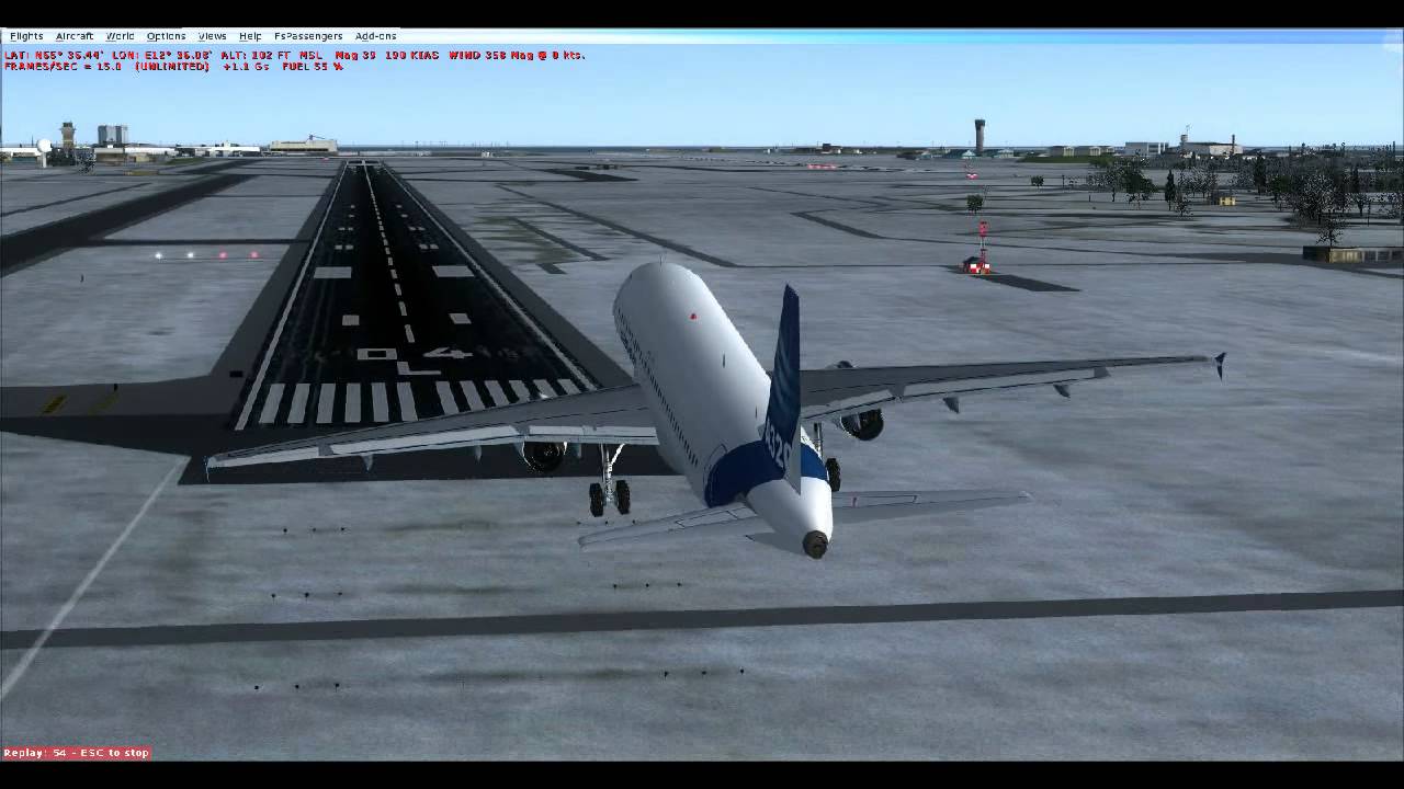FSX LANDING WITHOUT ENGINES A320 AT ECKH bis - YouTube