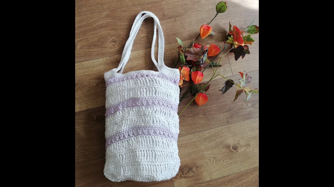 Part 3 Crochet market bag by Crochet Nuts , the strap or handles - YouTube