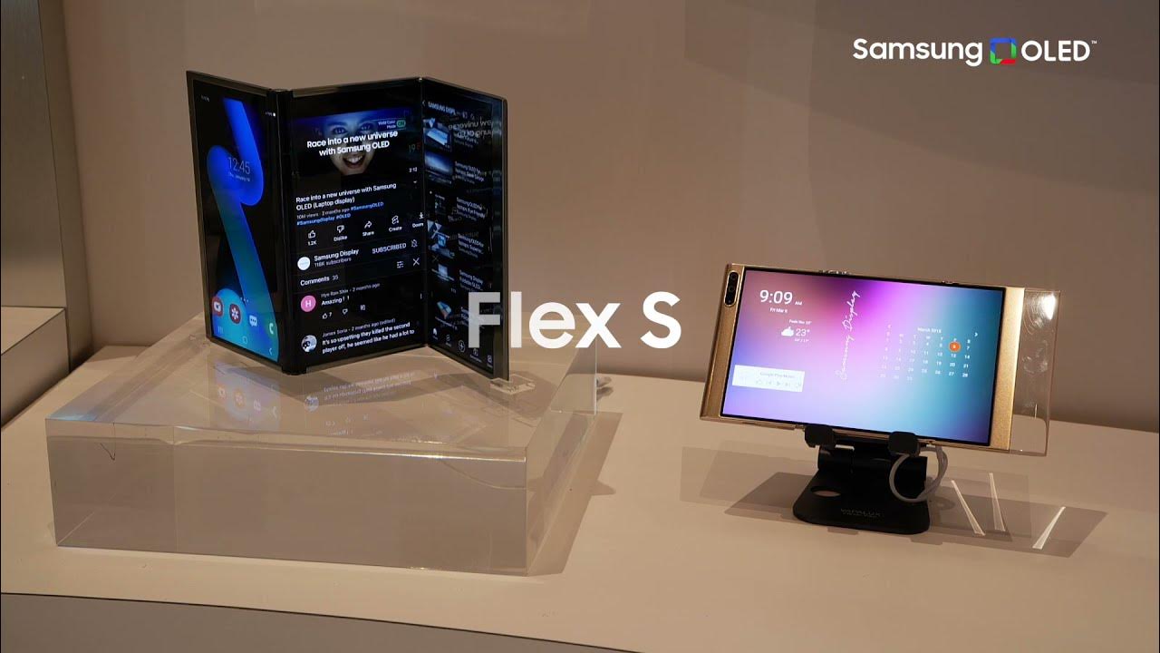Samsung Flex S и Flex G – гибкие смартфоны, складывающиеся втрое - YouTube