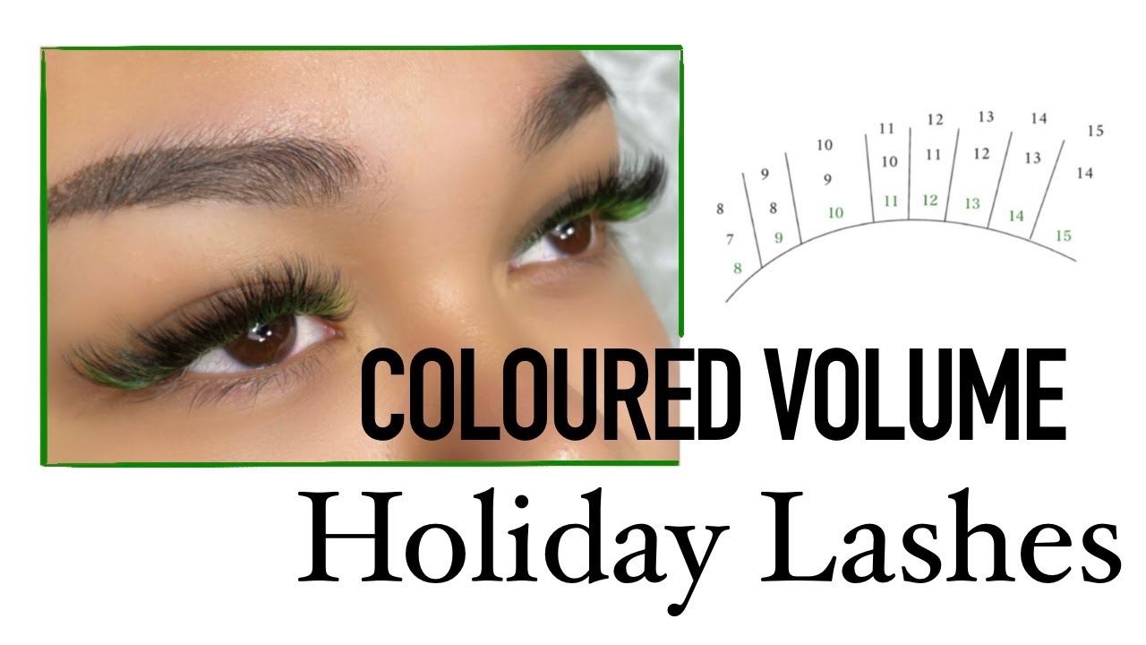 Coloured Holiday Volume Lashes | GRINCH INSPIRED 💚🎄 - YouTube