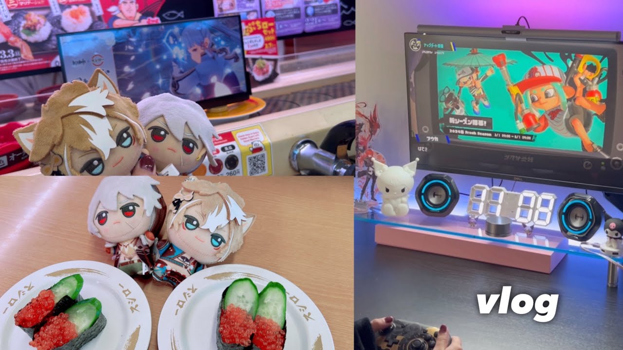 VLOG ￤デスク周りを推しで固める￤原神￤Splatoon新シーズン - YouTube