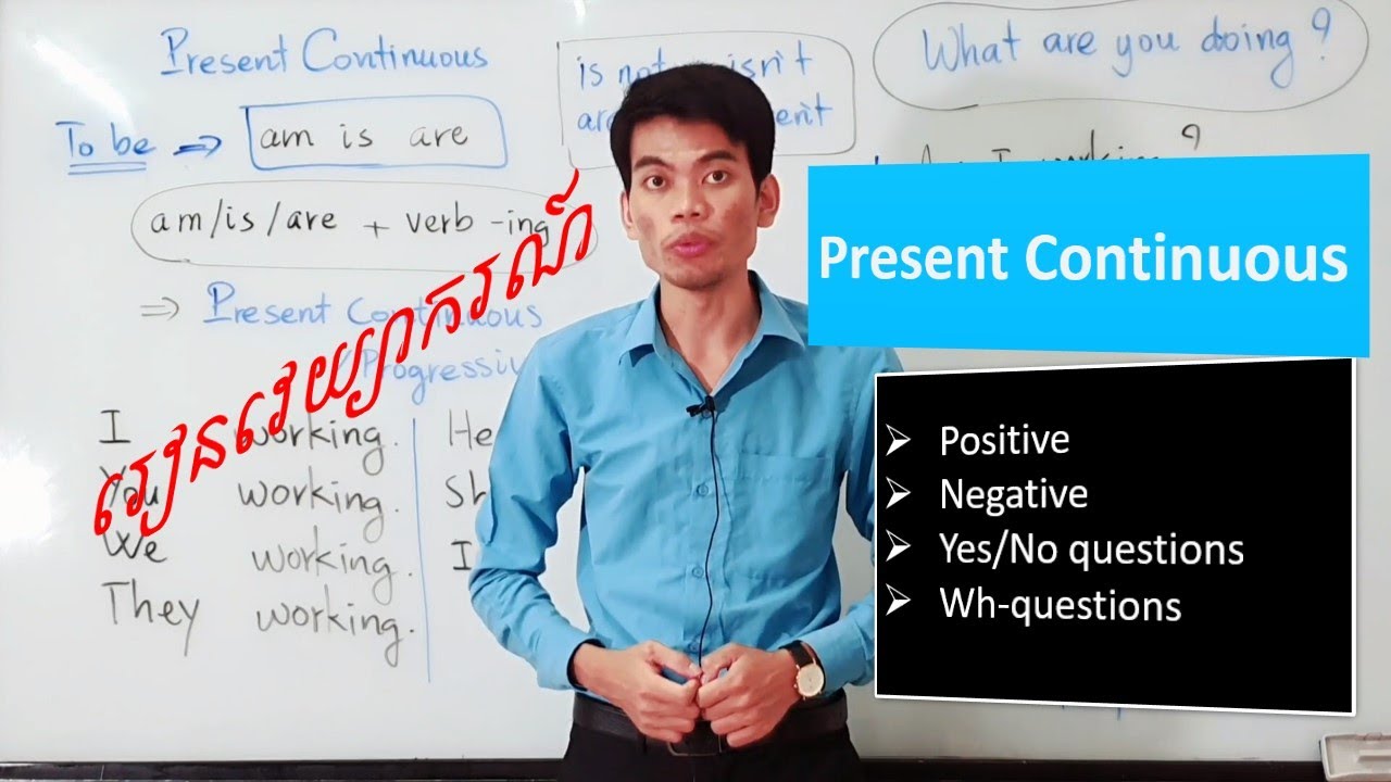 Learn English Tense - Present Continuous | Positive | Negative ...