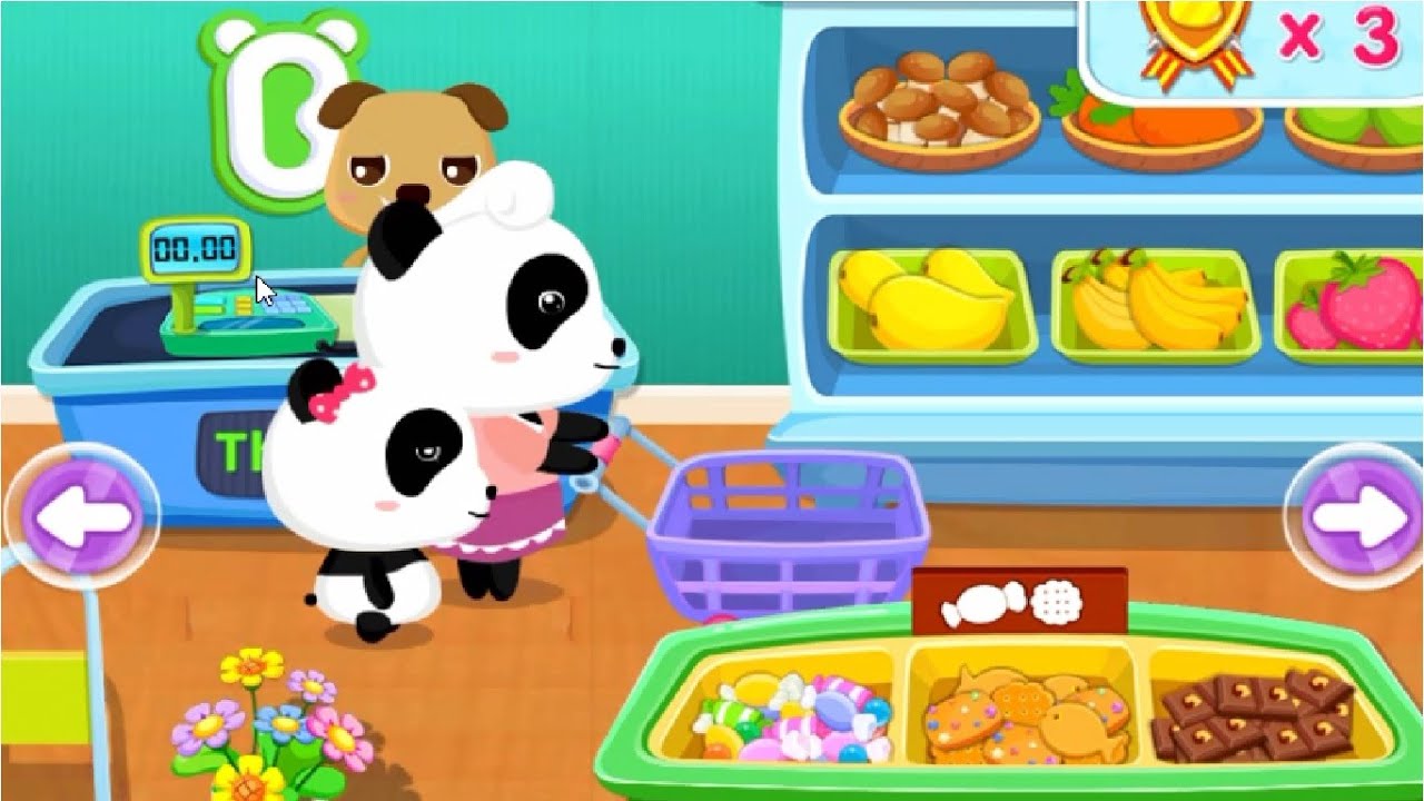 Baby Panda's Supermarket - Babybus Kids Games - YouTube