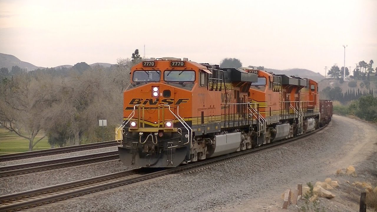 Rare Daylight BNSF Slab Train - YouTube