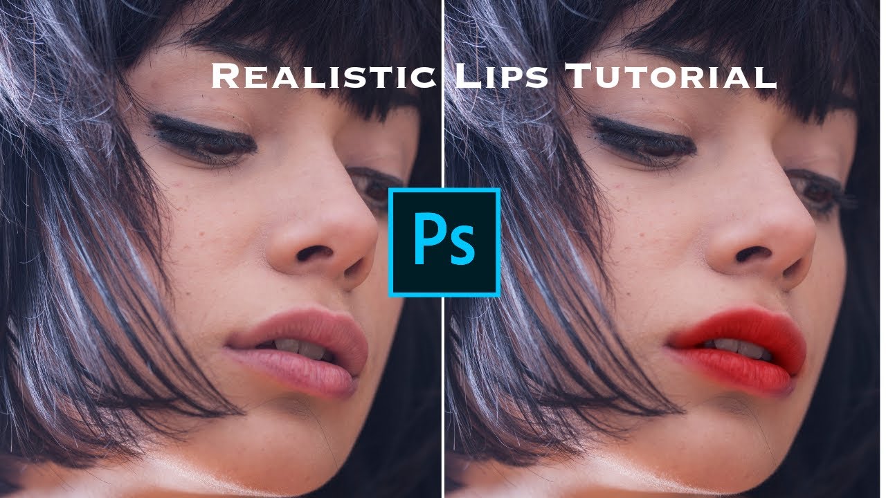 How to make realistic lips in Photoshop |Photoshop tutorial| - YouTube