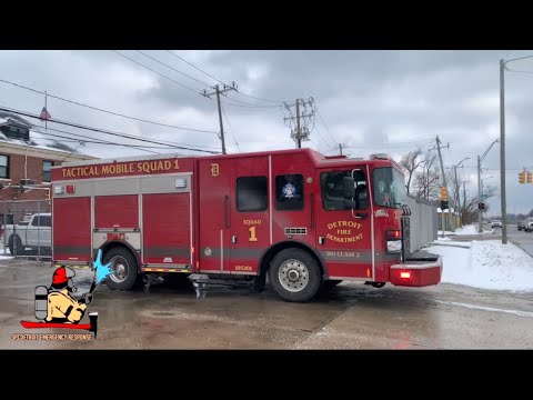 Detroit Fire Department Squad 1 Responding PRIORITY 1 MEDICAL (INJURY ...