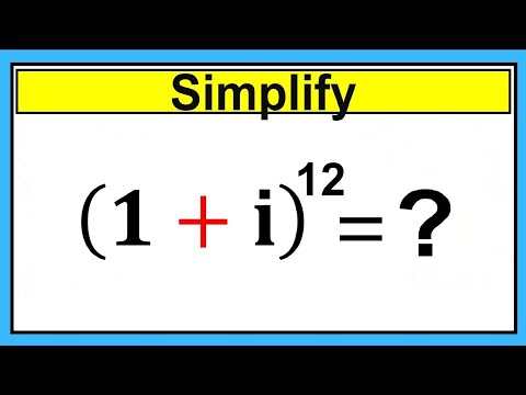 Nice Algebra Math Simplification | Imaginary Unit Simplification | Find ...