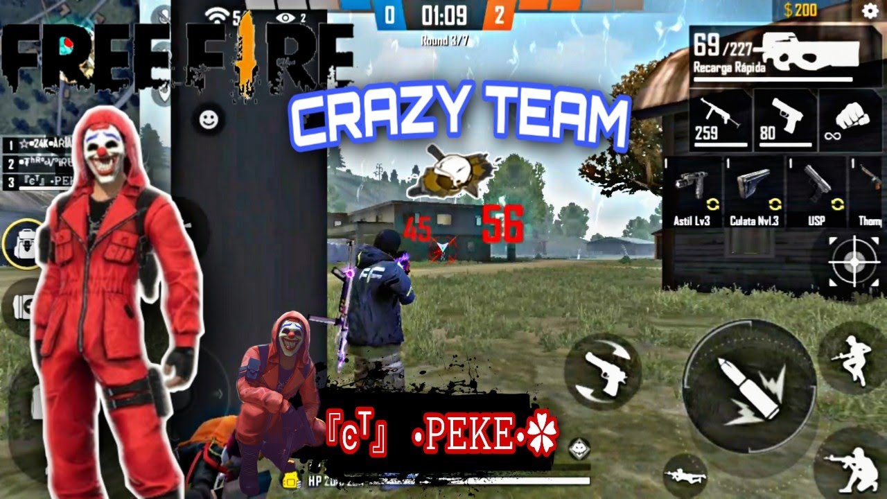 FREE FIRE/crazy team - YouTube