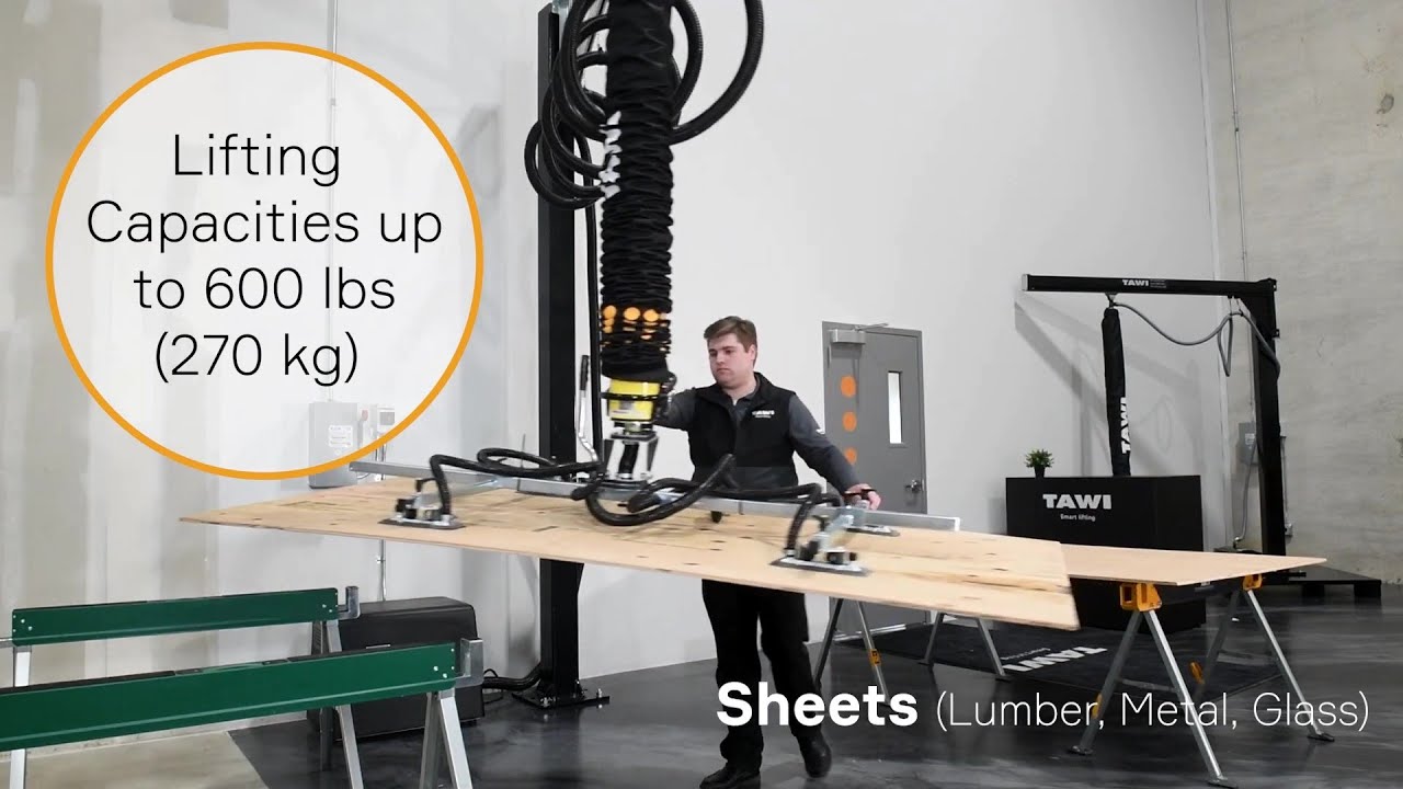 TAWI イージーリフト吸着デモ 樽、箱、袋、パネルなど） - YouTube