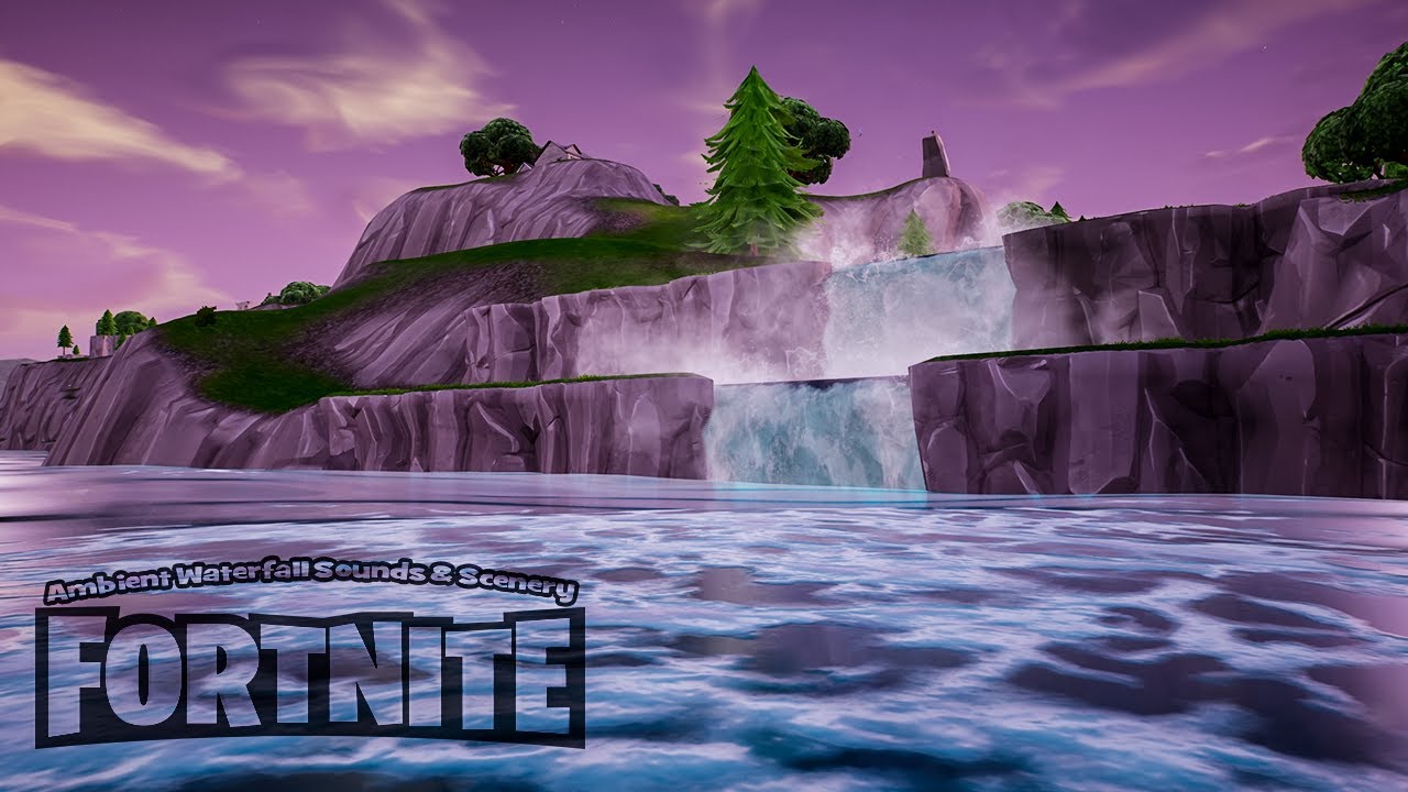 Ambient Waterfall Sounds & Scenery | FORTNITE - YouTube