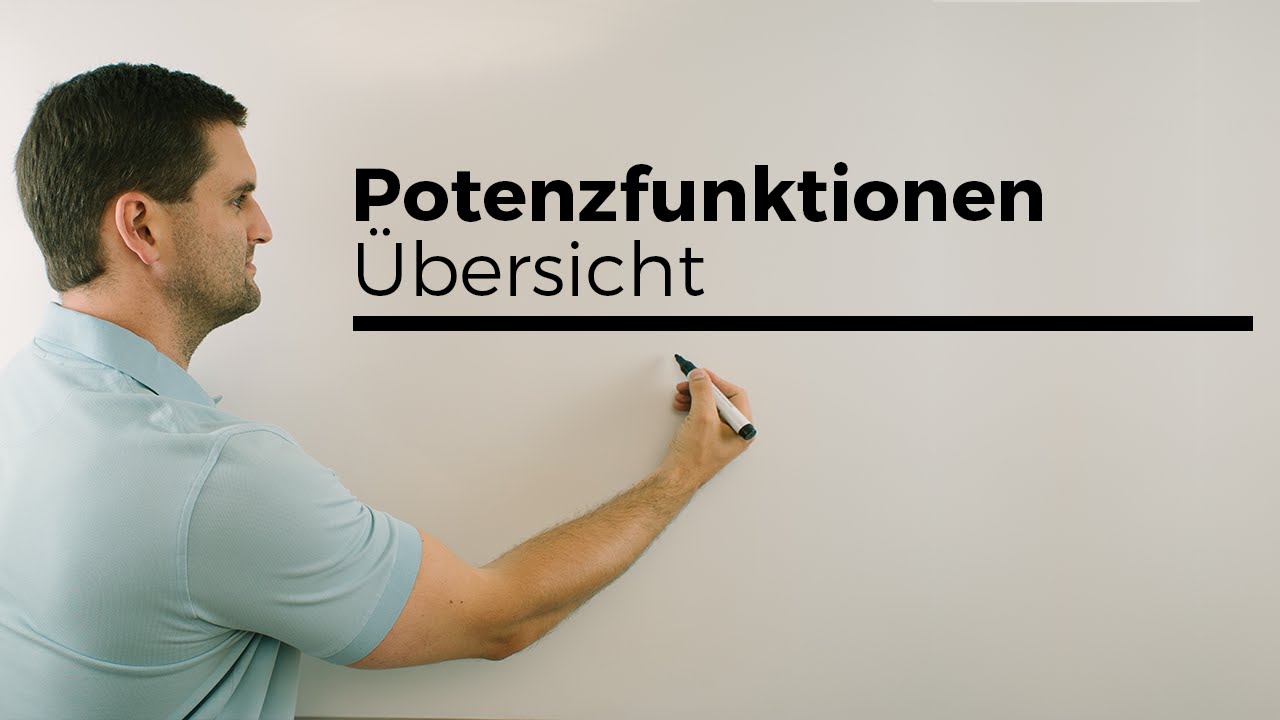 Potenzfunktionen Übersicht, Basis, Exponent, Verlauf | Mathe by Daniel ...