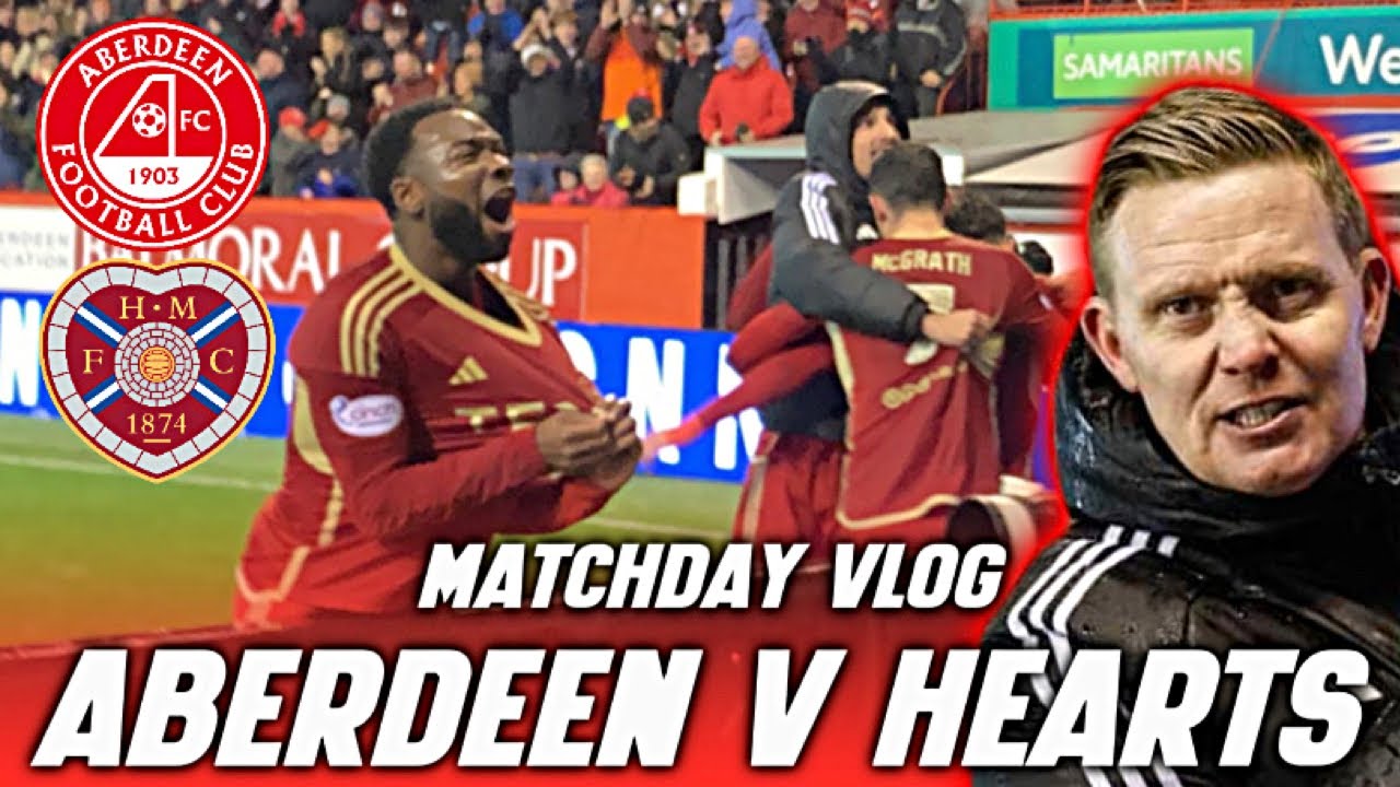 A DRAMATIC COMEBACK | ABERDEEN V HEARTS | MATCHDAY VLOG | 09/12/23 ...