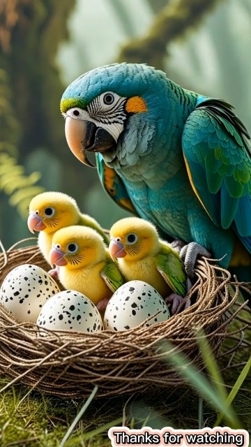 "Baby Parrots Cry for Their Mother Who Never Returned 😢"#ai #parrot # ...