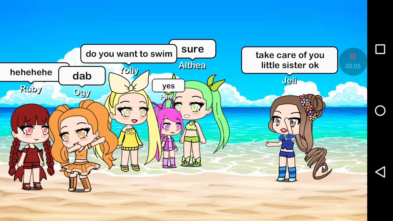 At the beach: Gacha life - YouTube