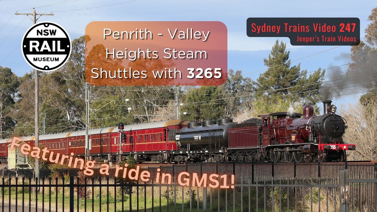 Penrith - Valley Heights Steam Shuttles with 3265 - STV247 - YouTube