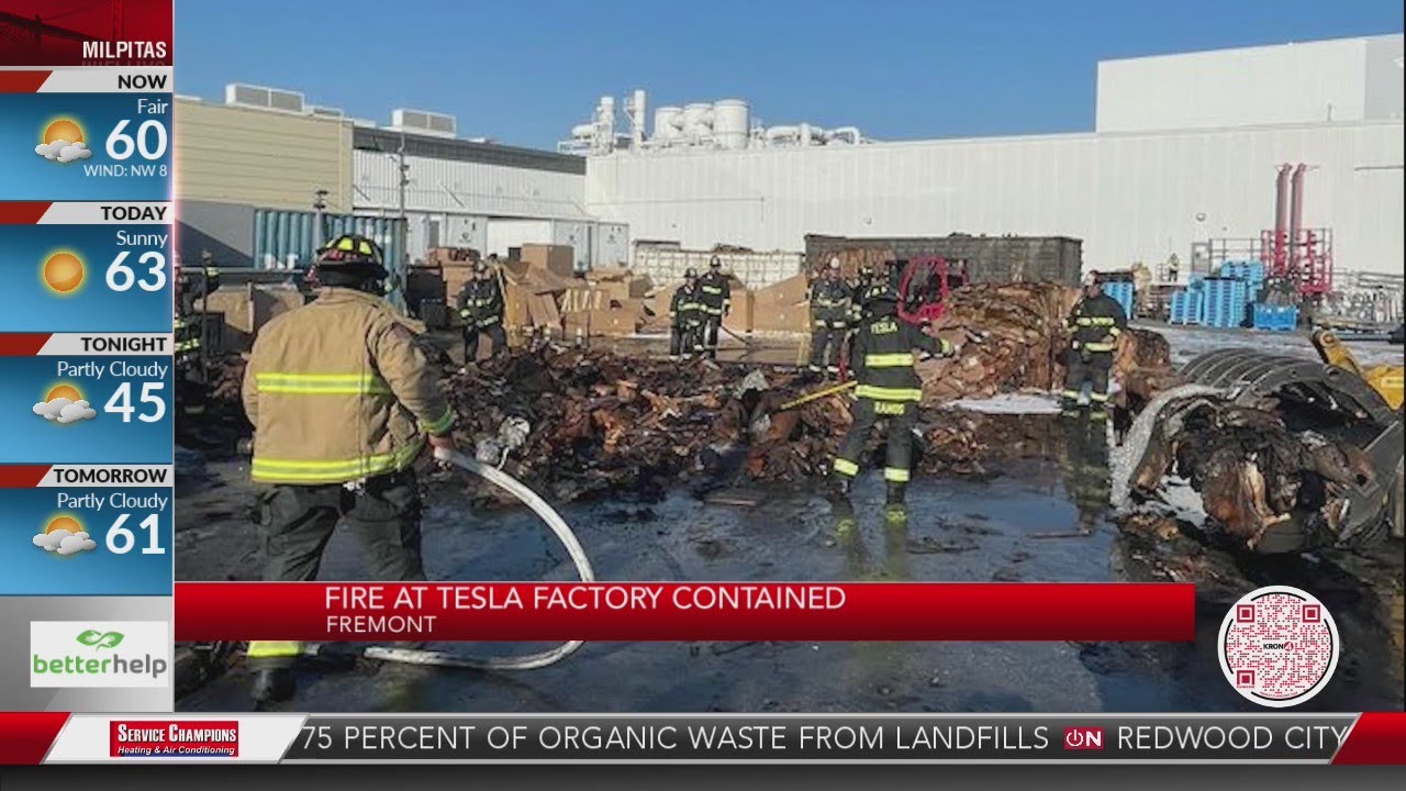 Fire at Tesla factory contained - YouTube